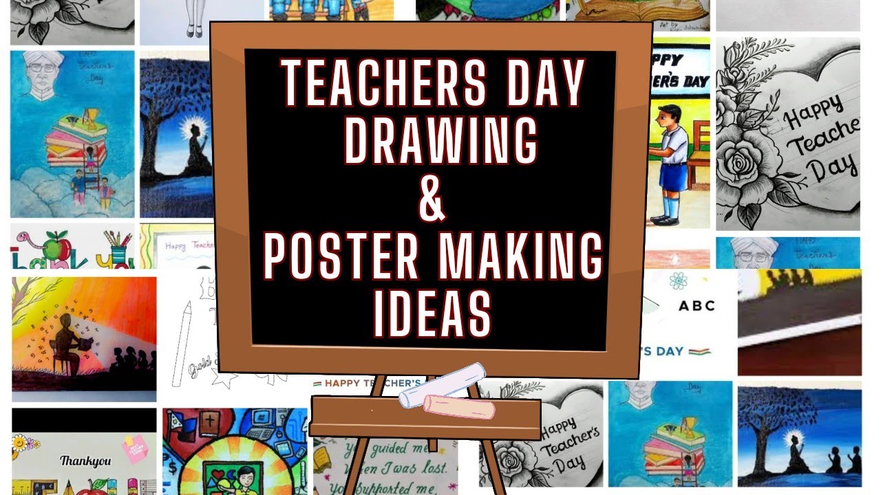 Teachers Day Drawing and Poster Making Ideas | Happy Teachers day ...