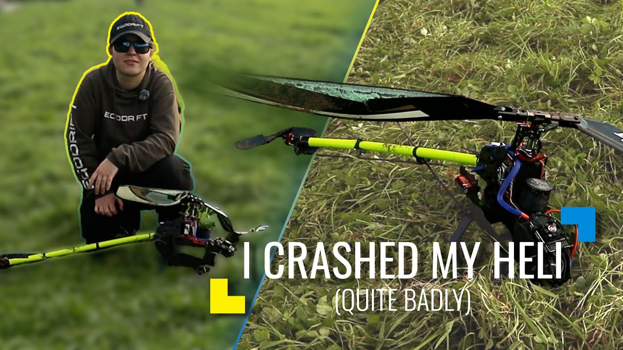 My RC Heli crash at Charmouth - I completely wrecked it - YouTube