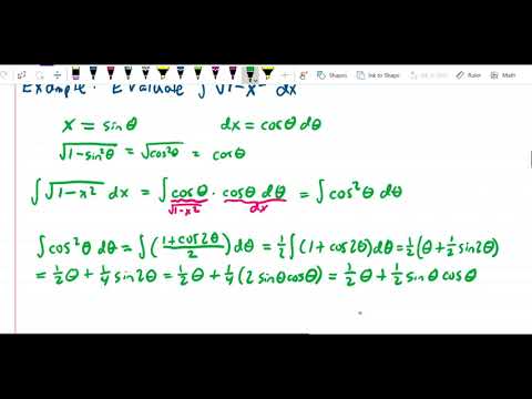 Trigonometric Substitution sqrt 1 minus x squared - YouTube