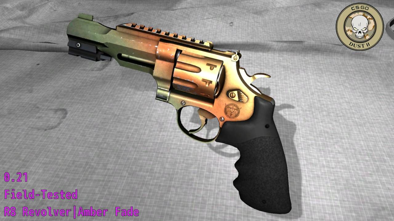 R8 Revolver Amber Fade Wear/Float - YouTube