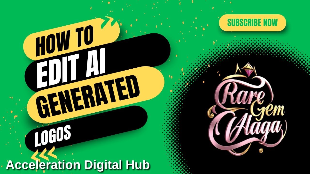 HOW TO EDIT AI GENERATED LOGO. #ai #logo #tech - YouTube
