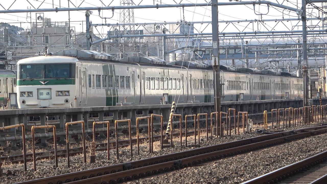 2022/01/26 JR East: 185 Series OM08 Set at Oku Rail Yard : 鉄道トレンドまとめサイト