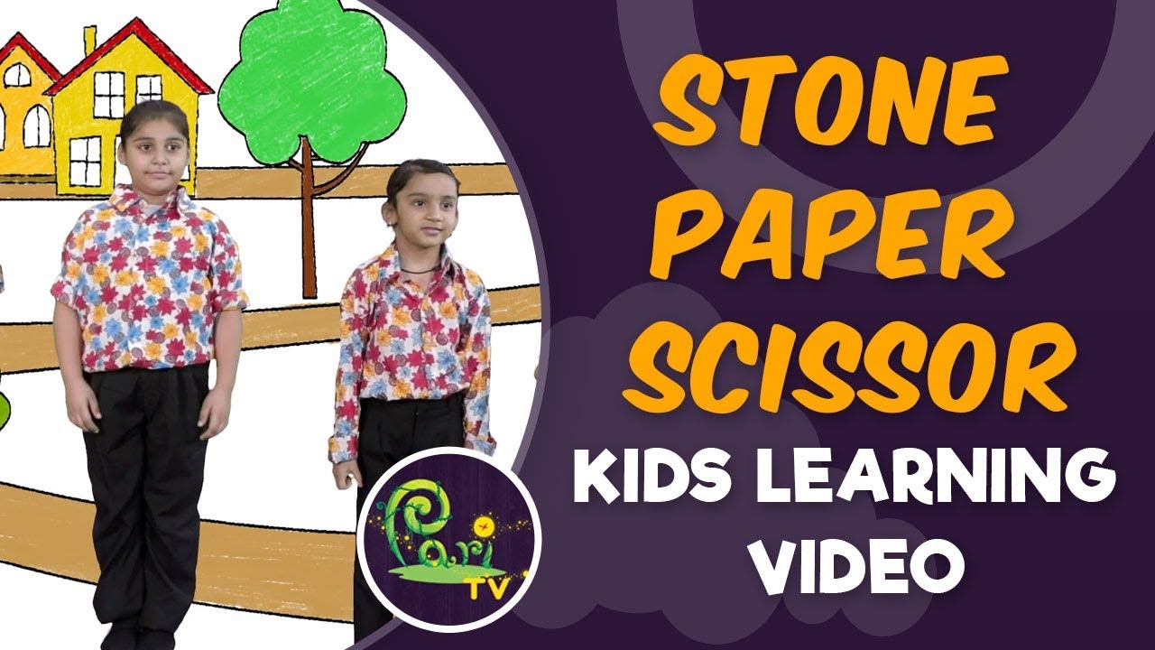 Stone Paper Scissor | Rock Paper Scissor | Kids Learning Videos ...