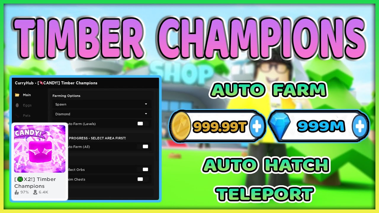 Roblox Timber Champions Script - Auto Farm All Full GUI & More! Working ...
