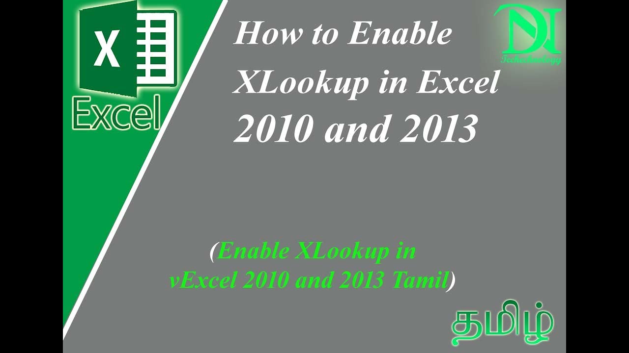How To Enable Xlookup In Excel 2010 And 2013 Tamil YouTube How To Enable Xlookup In Excel 2010 And 2013 Tamil YouTube