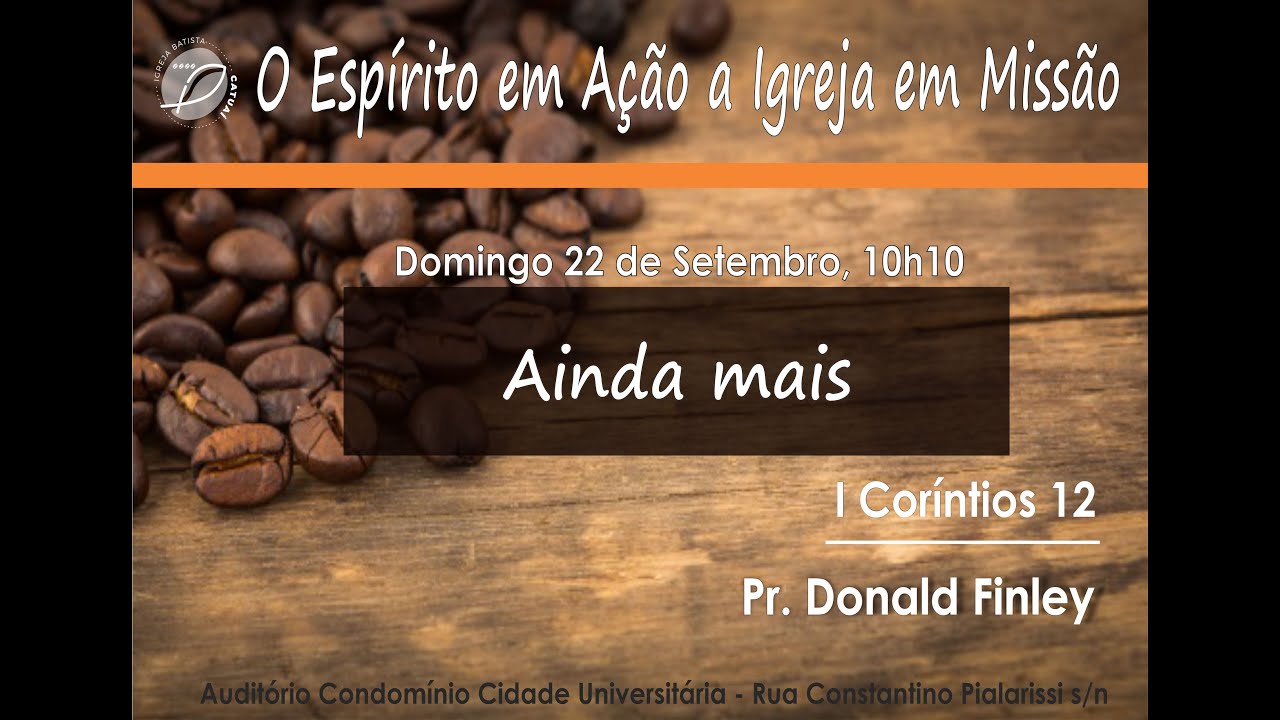 Ainda Mais | Pr.Donald Finley | 22-09-2019 - YouTube