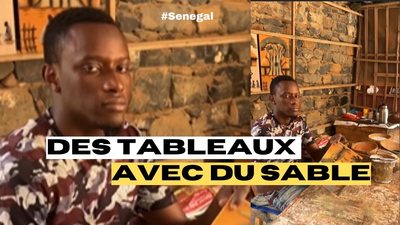 🔴MAGNIFIQUE! Il fait des tableaux avec du sable. Une technique ...