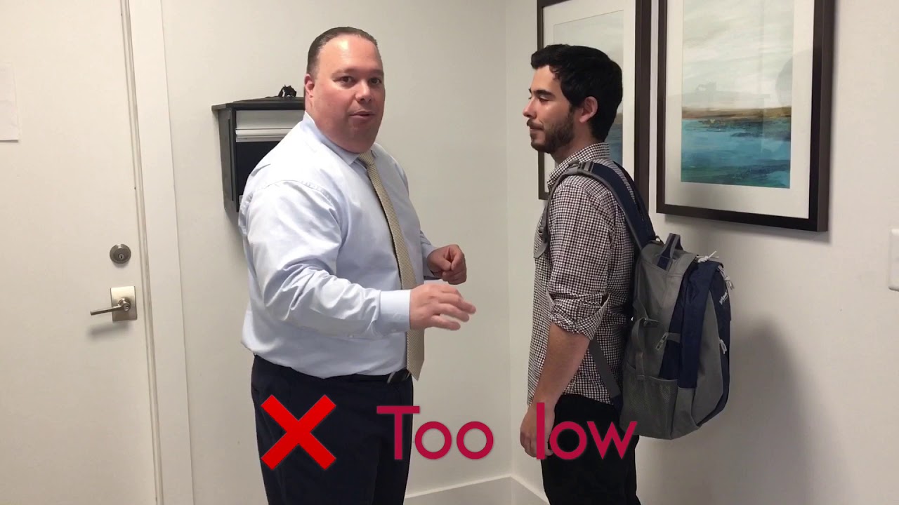 Proper Backpack Position - YouTube