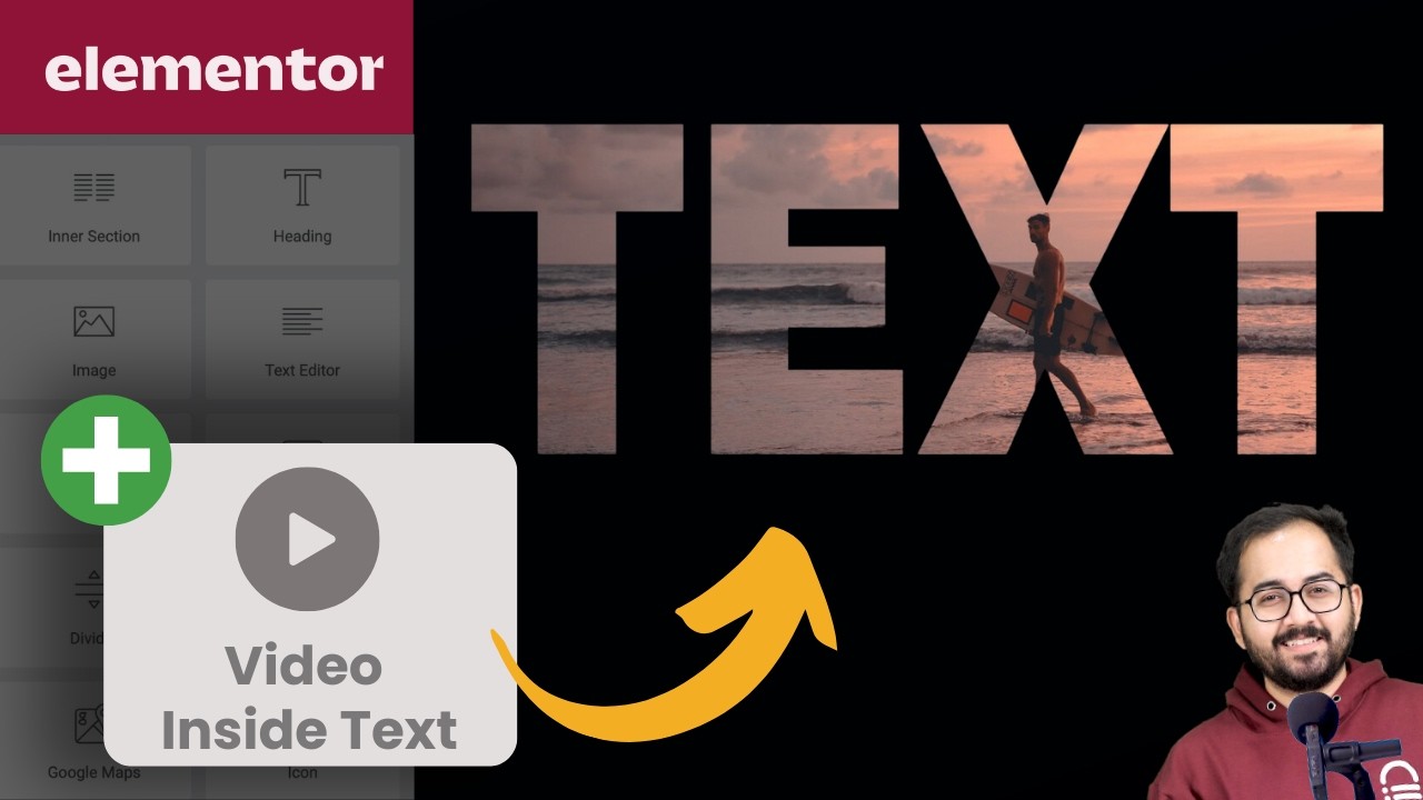 Elementor's Video inside Text Effect (FREE) - YouTube