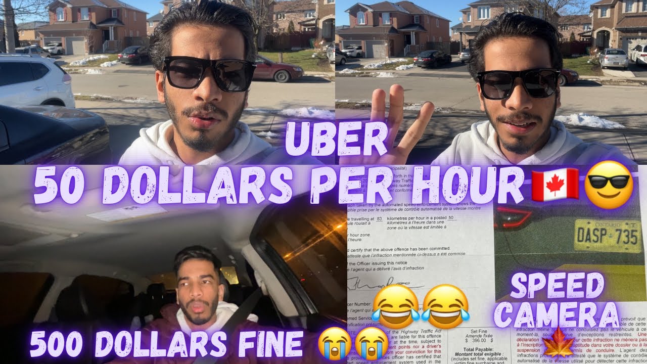GOT SPEEDING CAMERA TICKET IN CANADA 🇨🇦 | 500 DOLLARS KA CHALAAN HOGYA 😭 | UBER EATS IN 2024 🇨🇦 ...