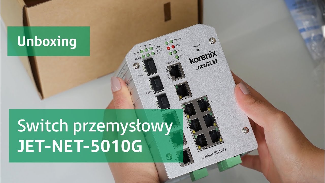 [Unboxing] Switch przemysłowy Korenix JET-NET-5010G - YouTube