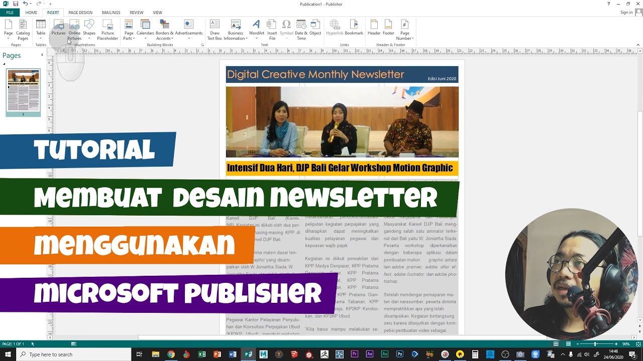 Tutorial Membuat Desain Newsletter Menggunakan Microsoft Publisher ...