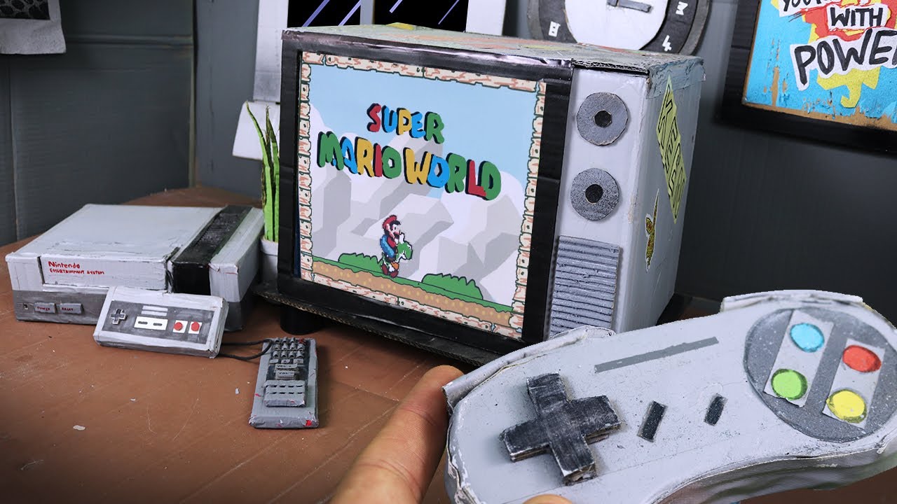 MARIO WORLD made from CARDBOARD! - YouTube