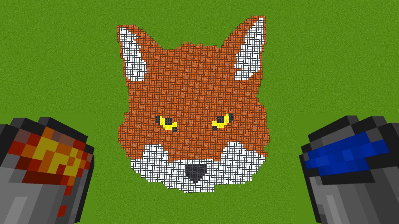 How To Draw in Minecraft ? | Pixel Art | Fox - YouTube