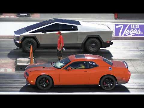 Tesla Cybertruck vs Challenger SRT