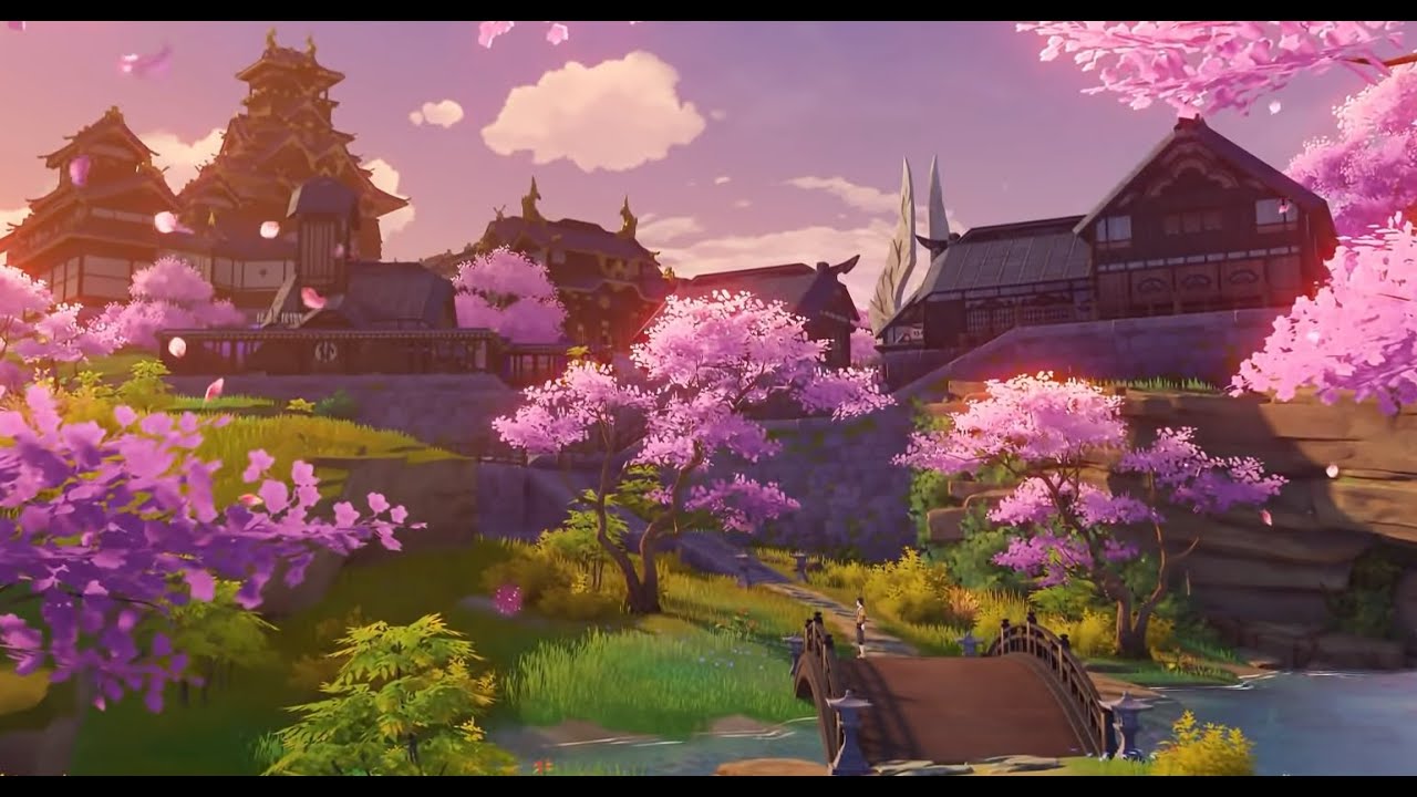 walking from Ritou to Inazuma City - Genshin Impact - YouTube