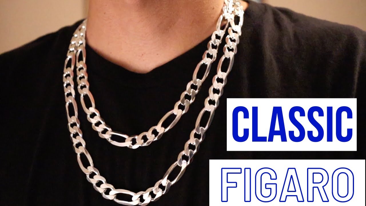 Huge Classic Figaro Chain 925 Sterling Silver Review - YouTube