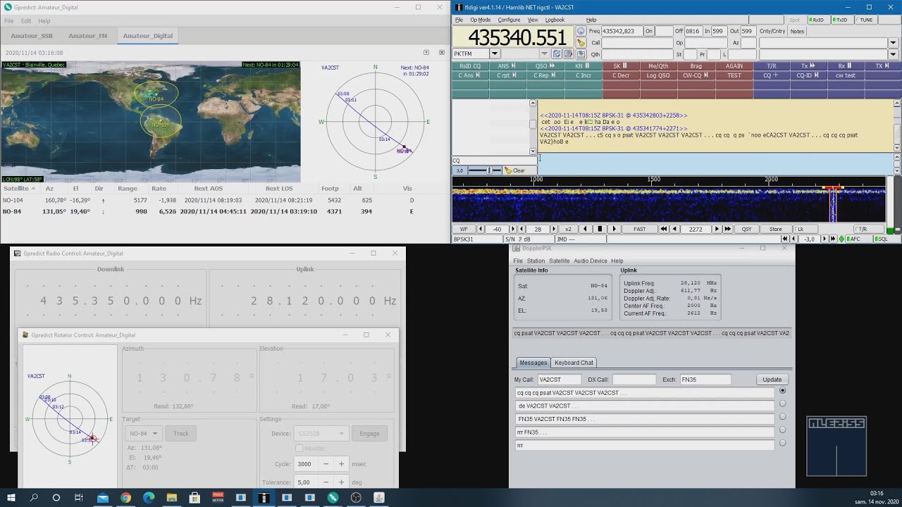 Amateur Radio PSK31 test on satellite NO-84 - YouTube