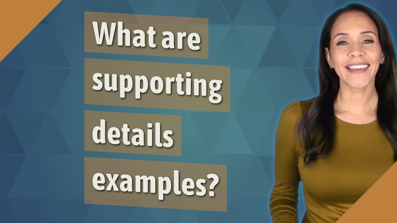 What are supporting details examples? - YouTube