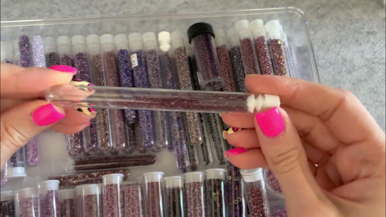 Как я храню бисер. Тара для хранения бисера. Пробирки и баночки для ...