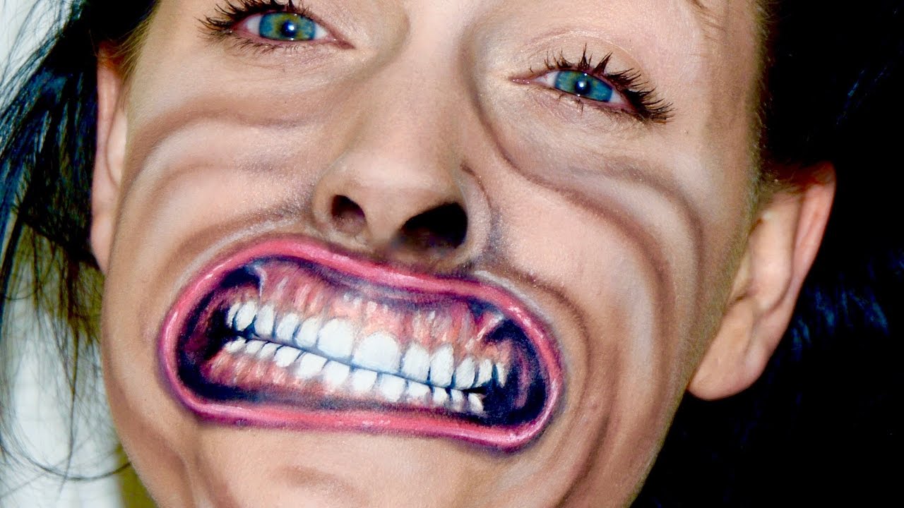 LEAF BLOWER FACE ILLUSION MAKEUP!! - YouTube