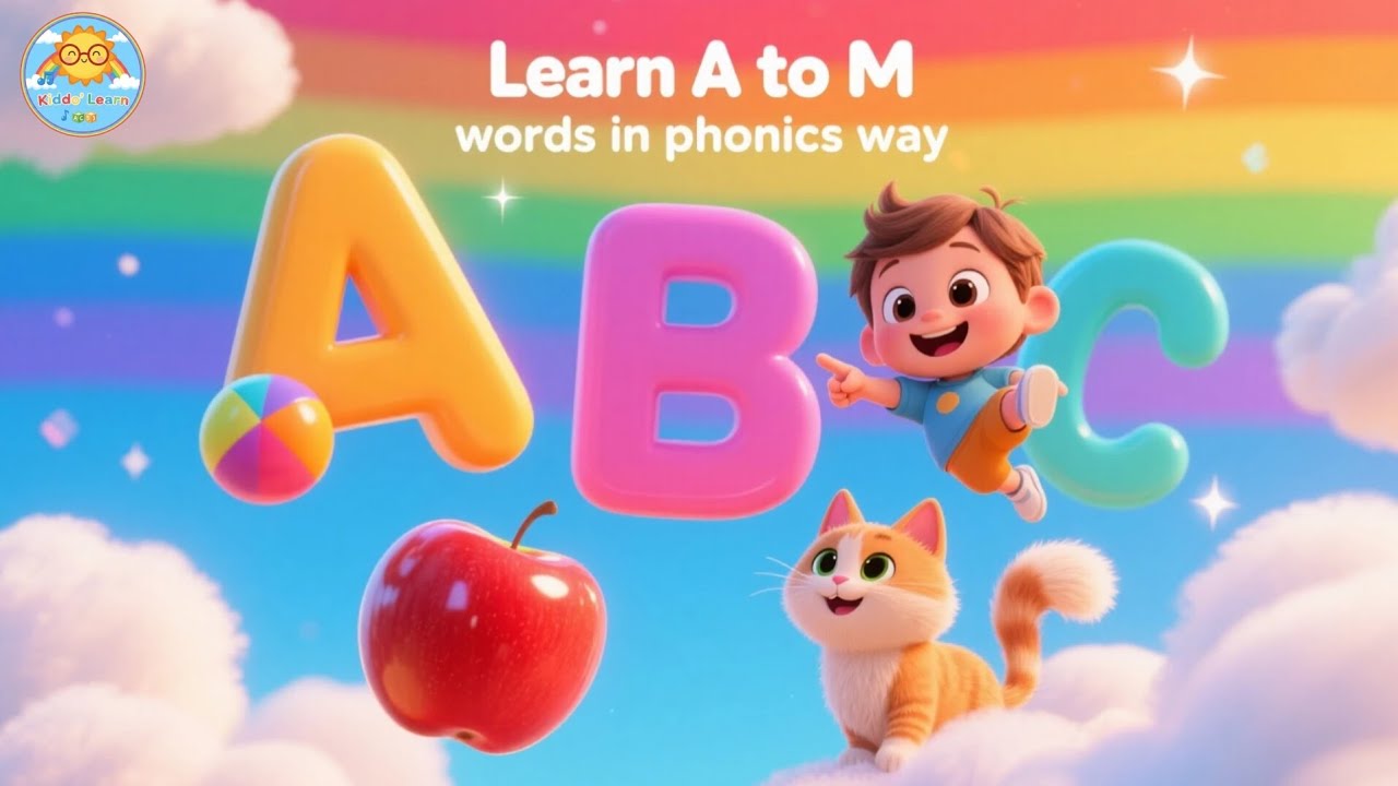 Phonics Fun Song A–M 🎵 Learn Letter Sounds | ABC Phonics for Kids ...