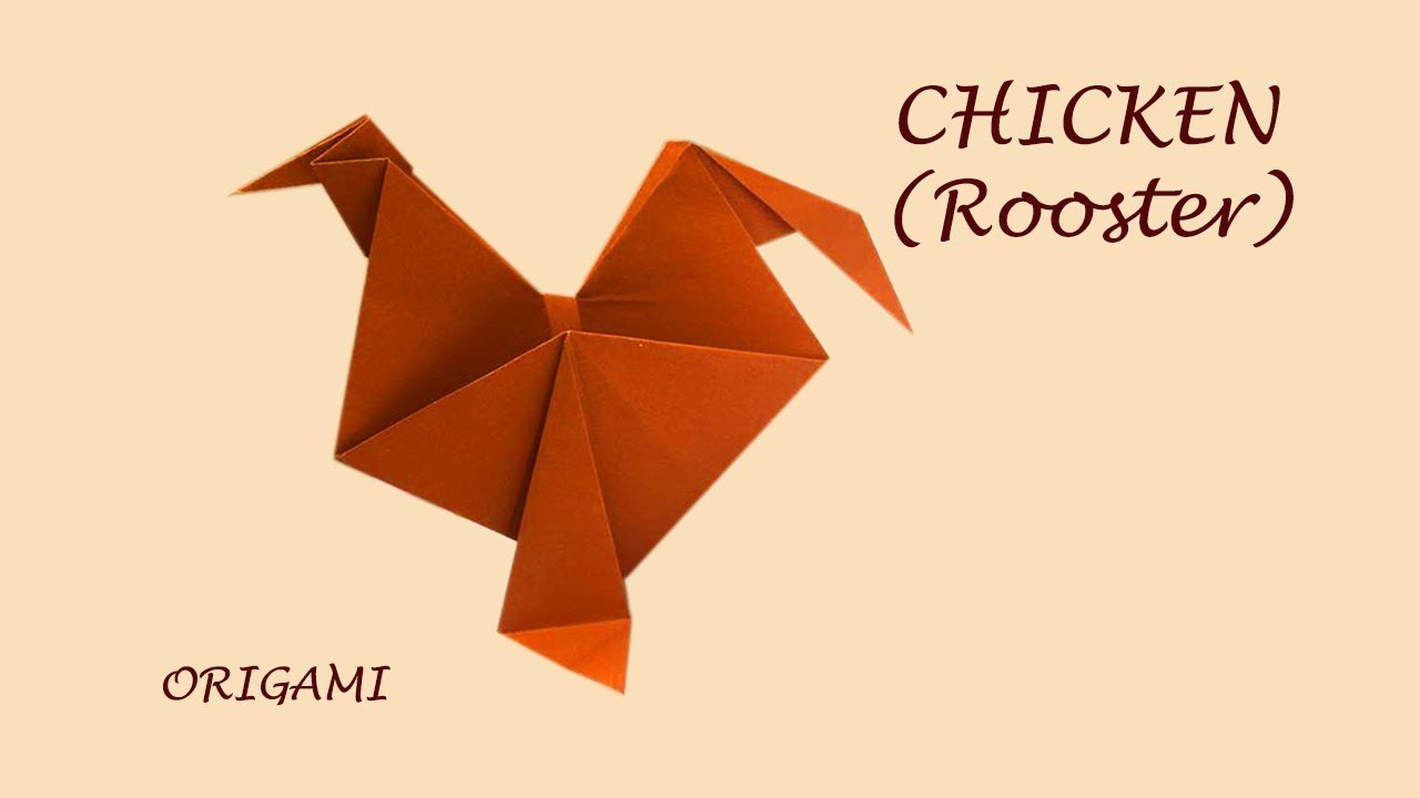 Rooster - very lively for DIY with easy origami - YouTube