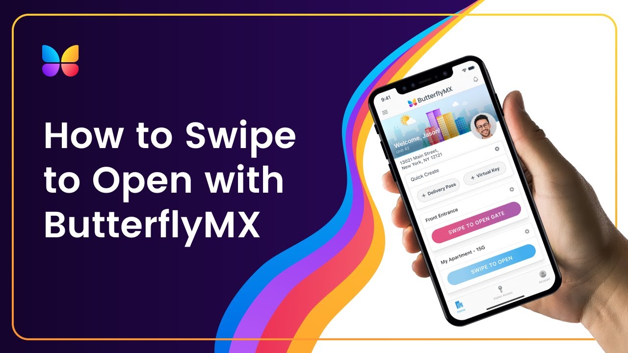 How to Swipe to Open with ButterflyMX - YouTube