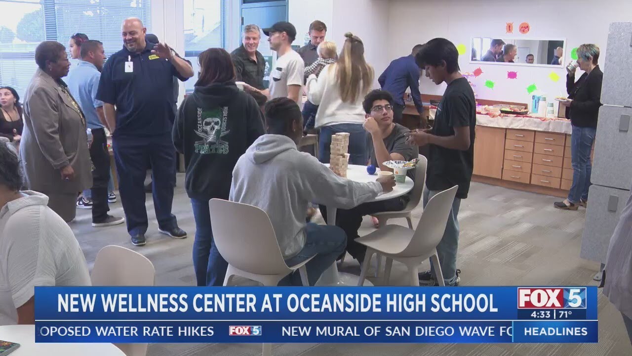 New Wellness Center Opens At Oceanside High School - YouTube