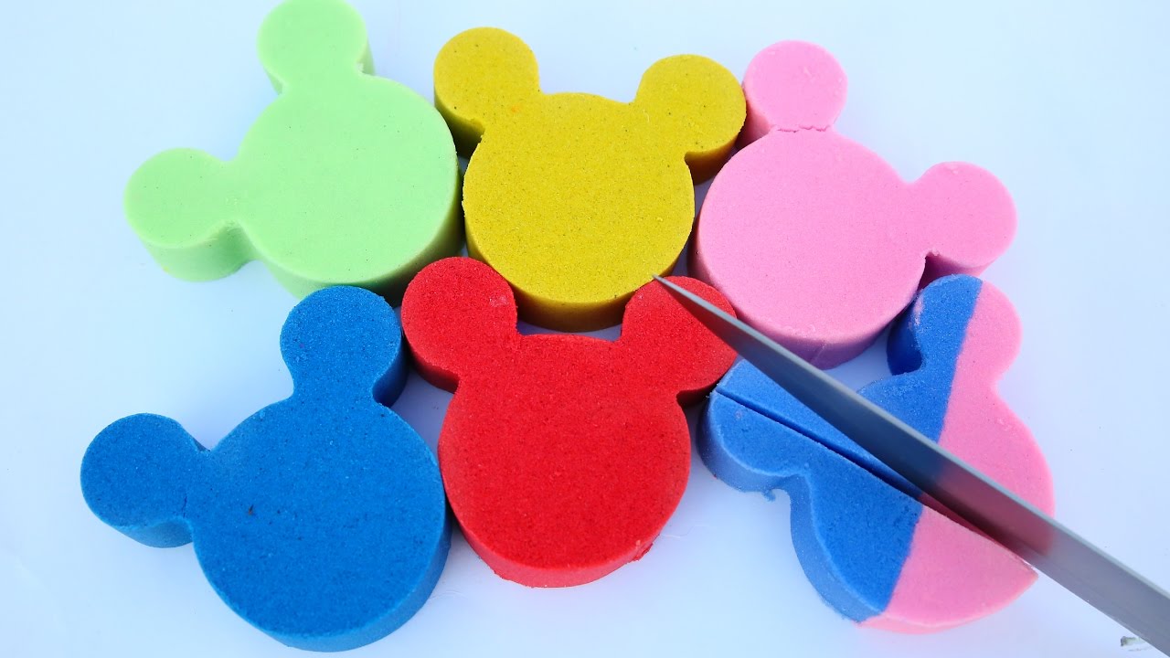 DIY How To Make Colors Kinetic Sand Mickey Mouse Mouskatools Learn ...