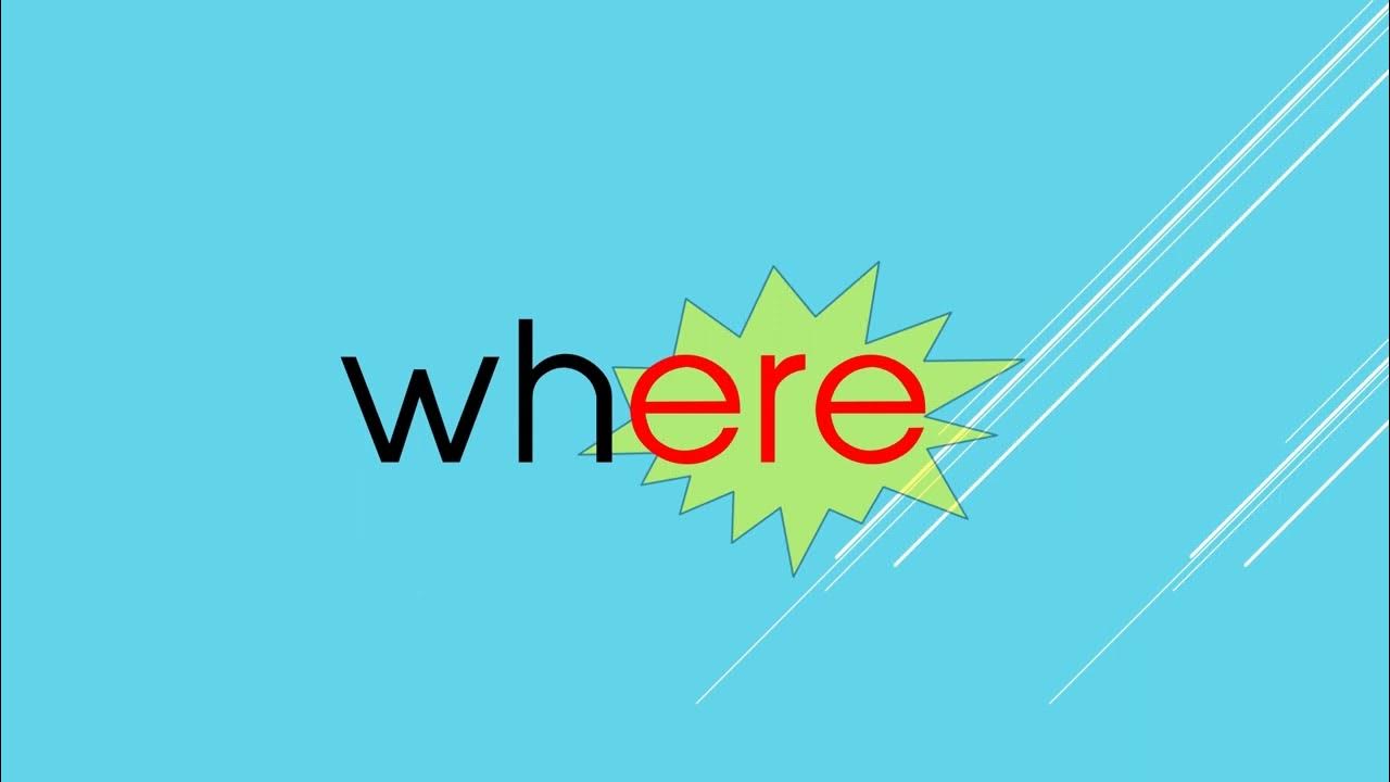 Learn how to spell - here, there and where - YouTube