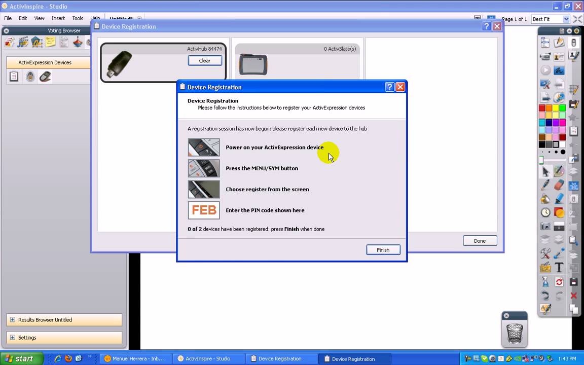 Registering ActivExpressions on ActivInspire - YouTube