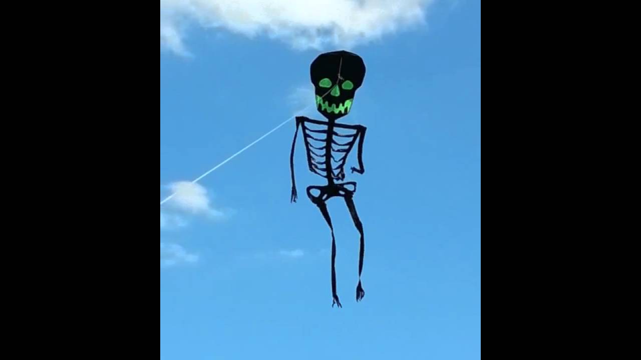 Flying Skeleton Kite SD - YouTube