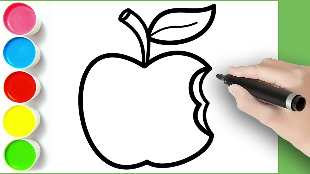 How to Draw an Apple - Easy Drawings for Beginners - YouTube