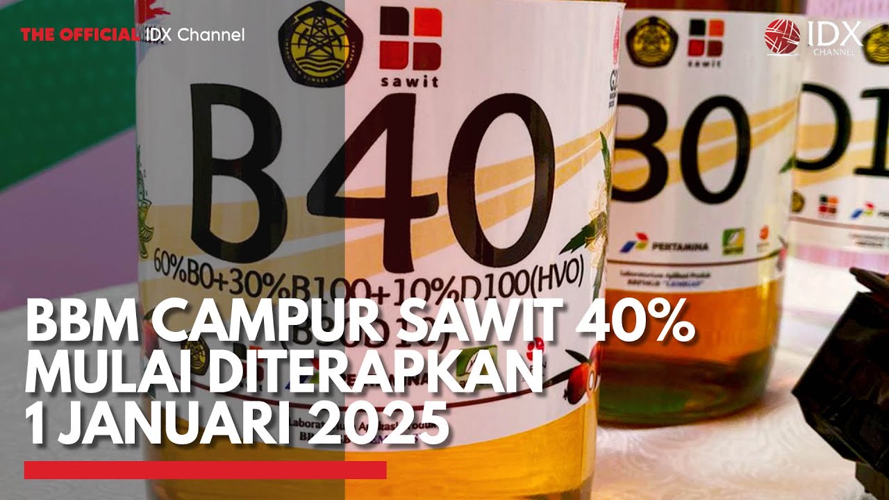 BBM Campur Sawit 40% Mulai Diterapkan 1 Januari 2025 | IDX CHANNEL - YouTube