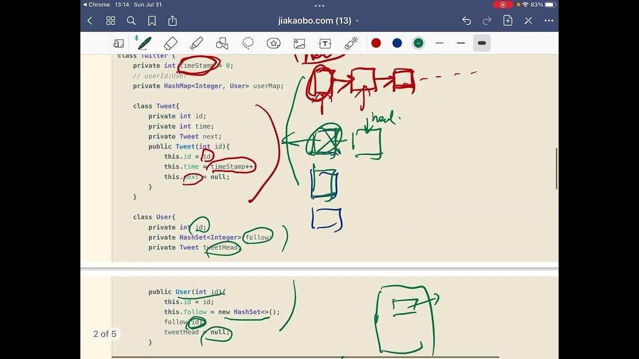 贾考博 LeetCode 355. Design Twitter - 马斯克你到底买不买? 给个准信儿 - YouTube