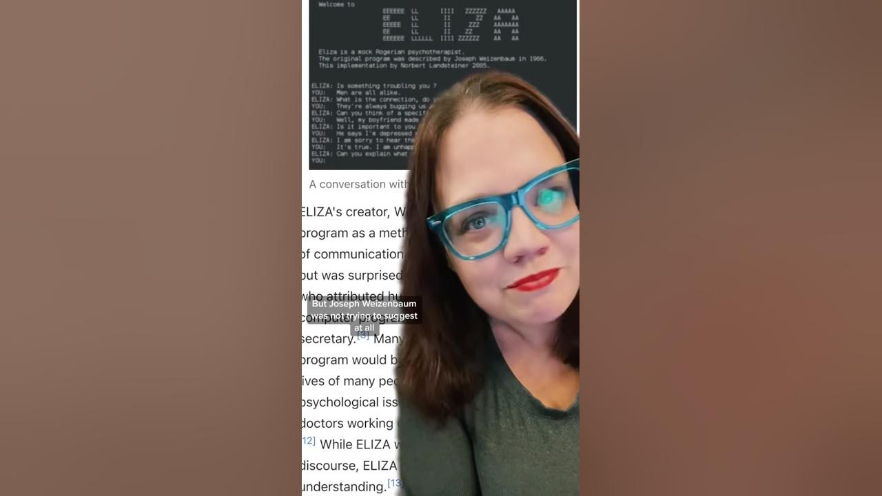 ELIZA the chatbot ancestor of ChatGPT. (AI ethics class w/ Professor Casey!) #aiethics #chatbots ...