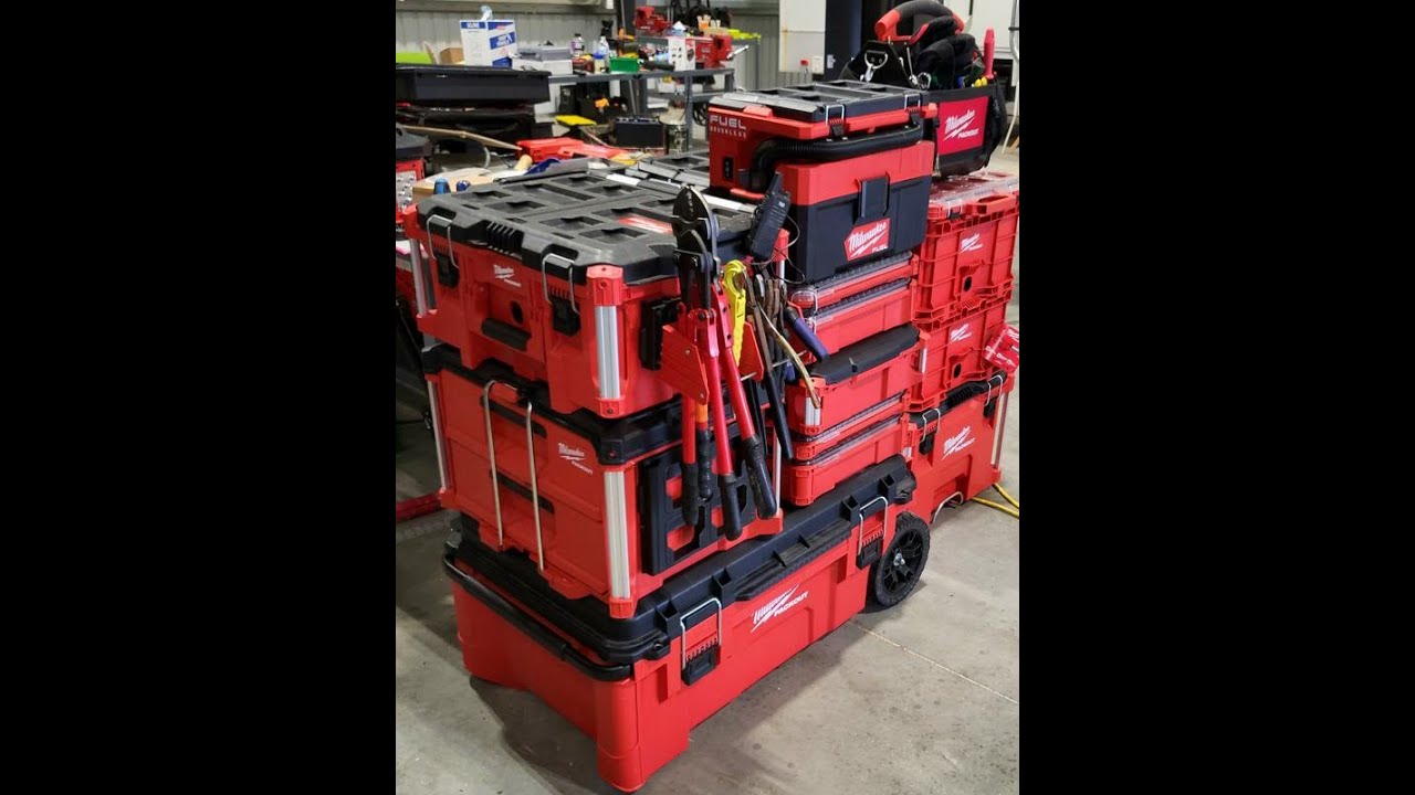 Home made milwaukee pack out cart. - YouTube
