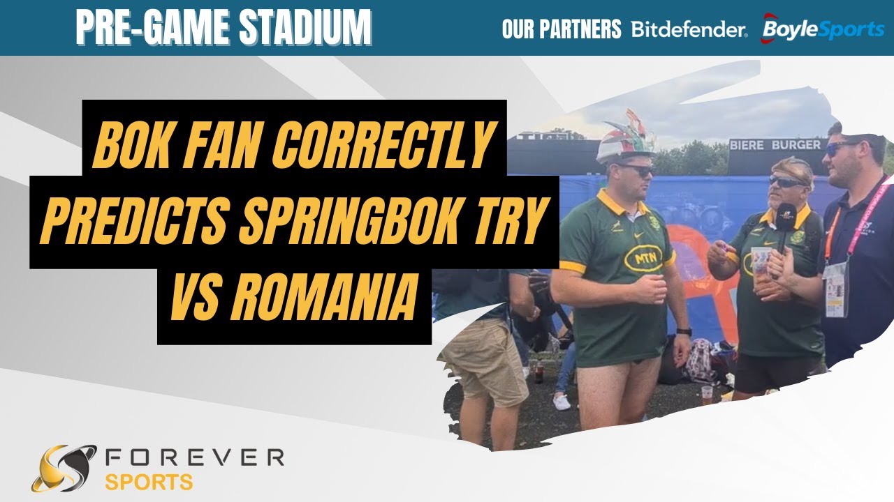 Springbok fan CORRECTLY predicted Springbok opening try vs Romania at ...