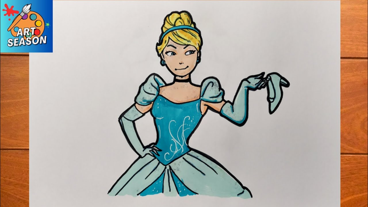 How to Draw Disney Princess Cinderella - YouTube