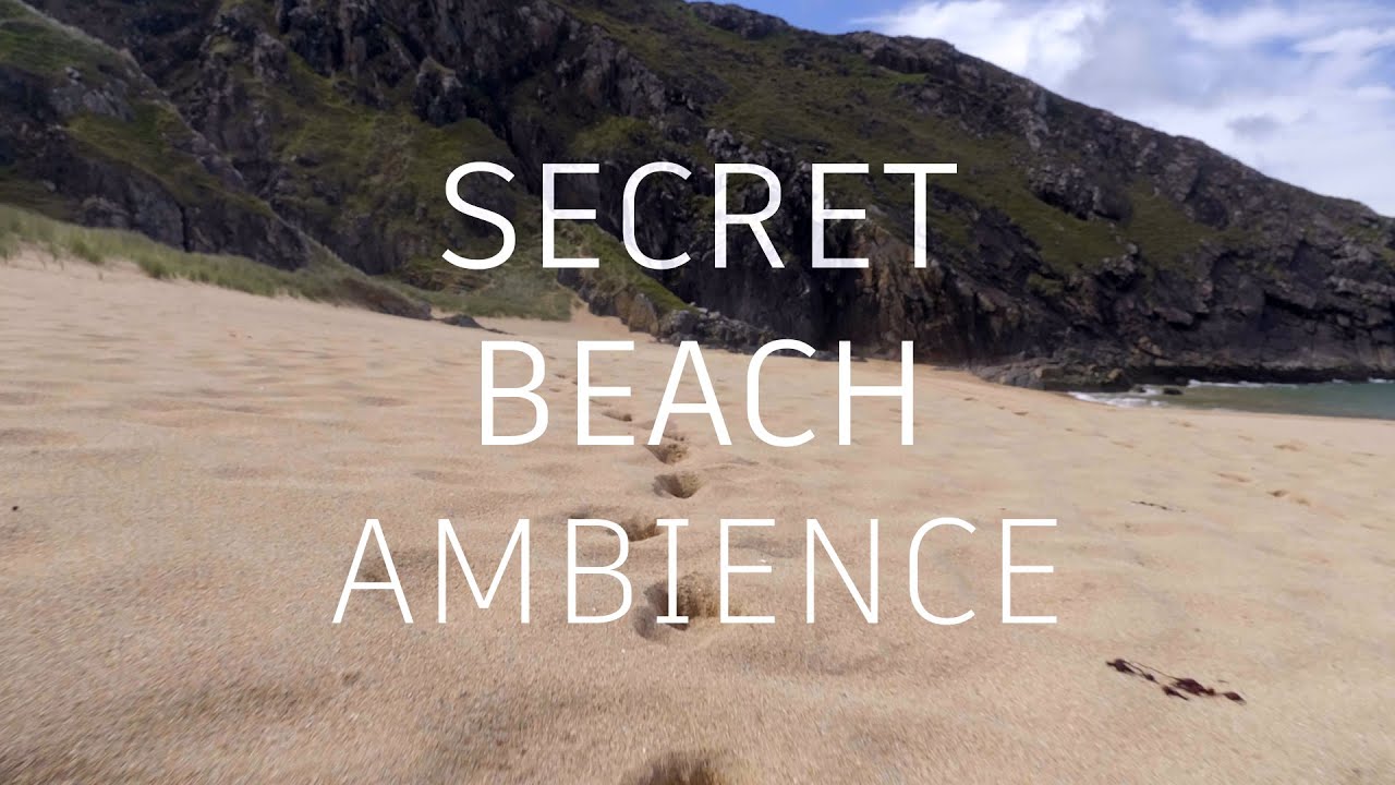 Secret beach ambience | Heavy sea waves sounds | Beautiful sandy beach ...