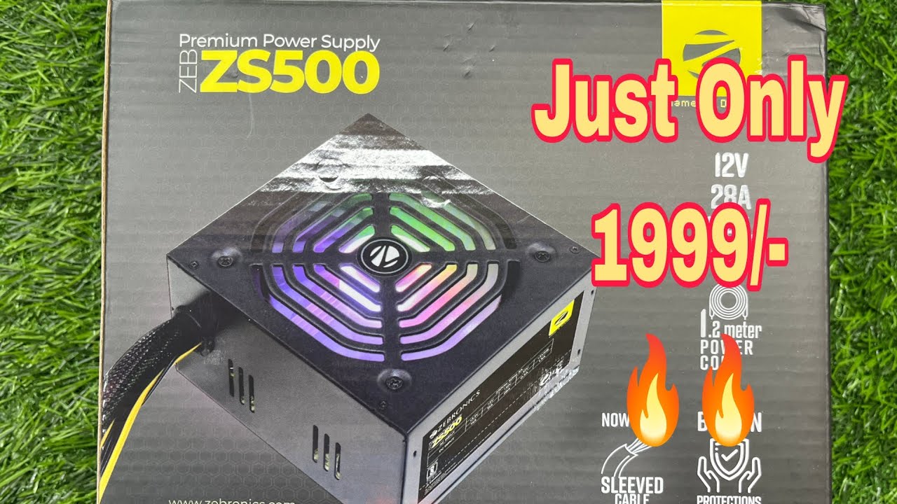 Zebronics ZS500 Premium Power Supply (RGB) || Bugget psu #gta #freefire ...