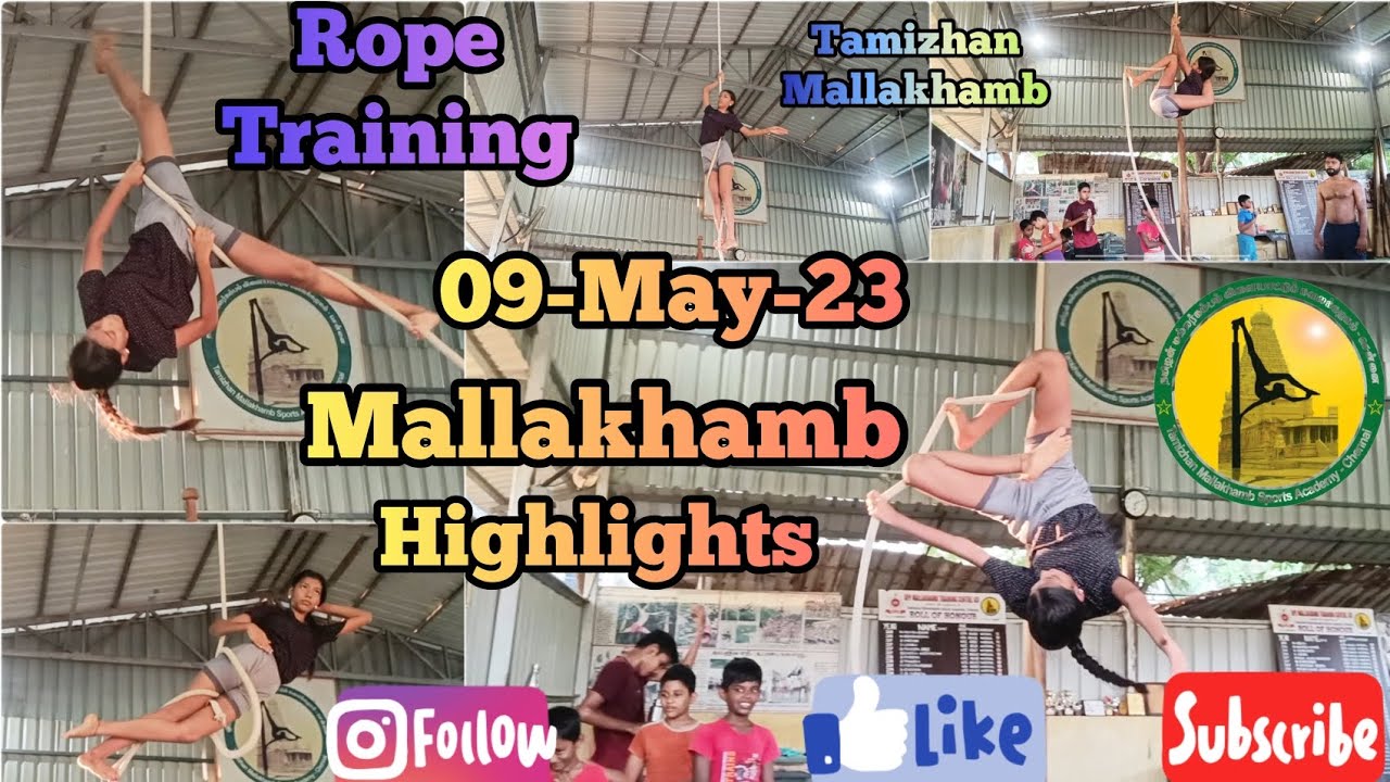 Rope Mallakhamb | 09-May-23 Training Videos - Rope Practice Highlights ...