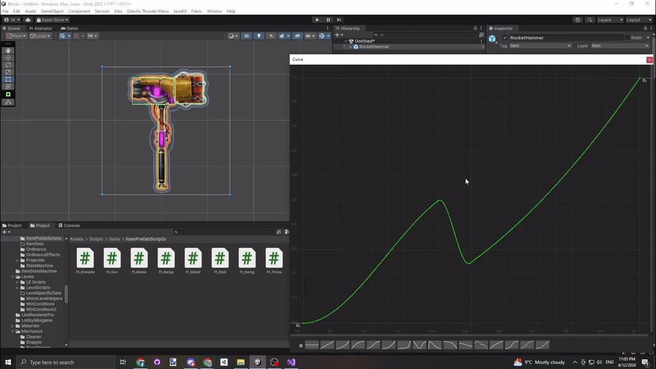 Unity custom inspector property drawer float as a curve - YouTube