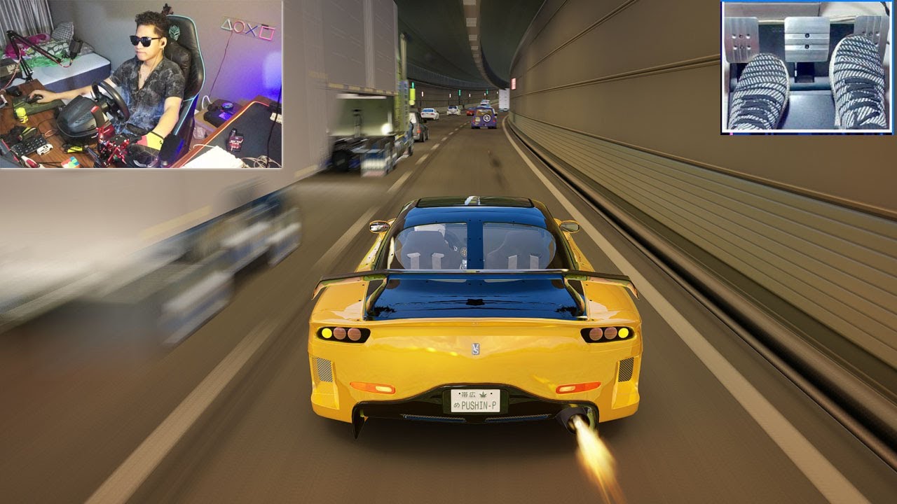 MAZDA RX 7 VEILSIDE ROTARY ENGINE | STEERING WHEEL + PEDAL CAM | ASSETO ...