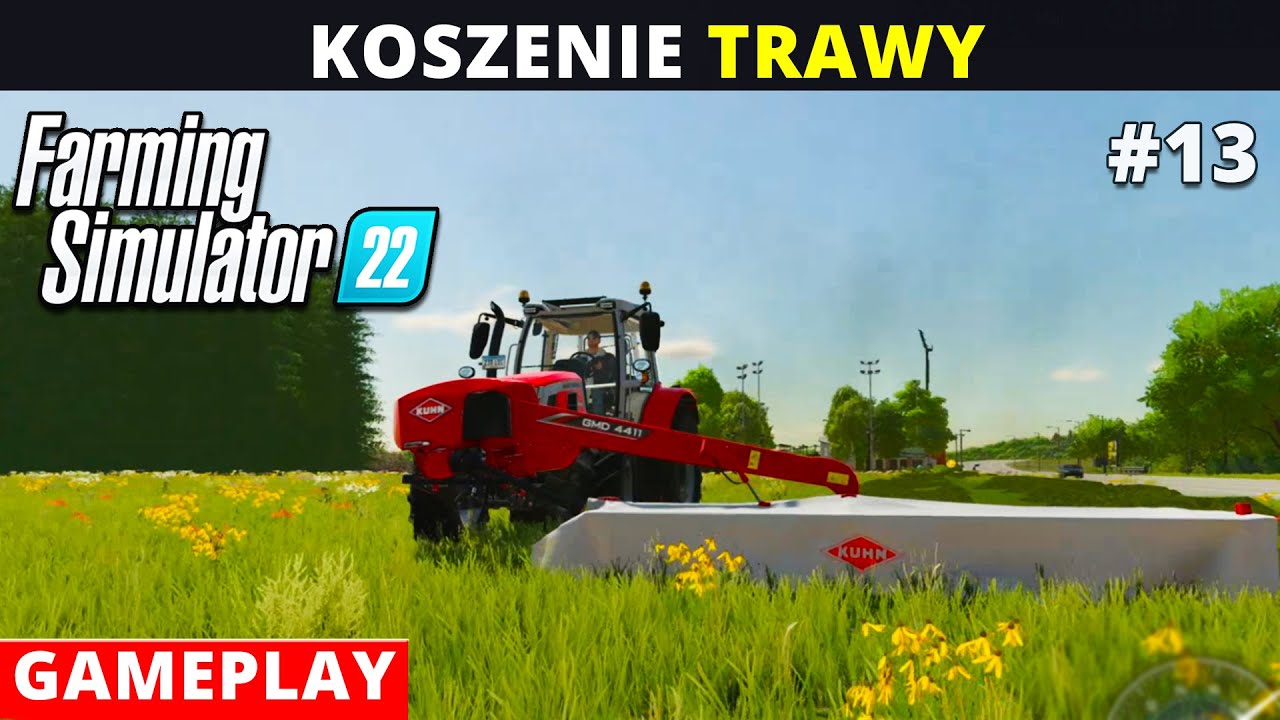 Farming Simulator 22 zaczynamy odc 13 - KOSZENIE TRAWY na paszę do ...