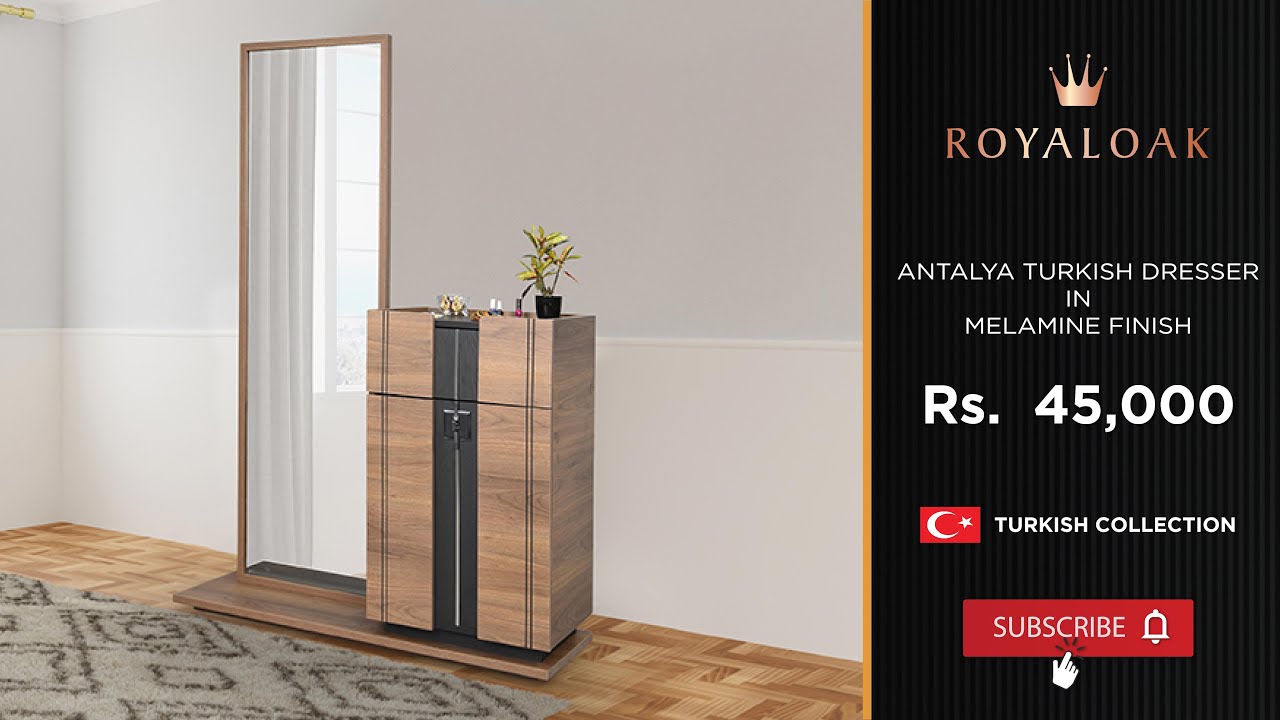 Royaloak | Antalya Turkish Dresser In Melamine Finish - YouTube