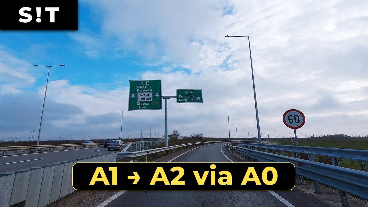 Autostrada A0 🚗 De la A1 la A2 | Trafic real | Cer innorat | 22 min ...