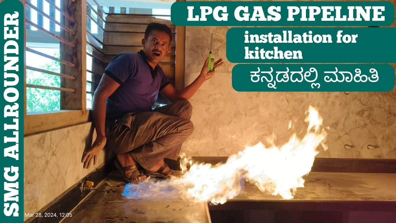 Lifetime | Permanent Kitchen LPG GAS Copper pipeline installation in ...