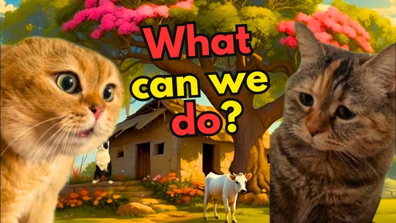 Two cats are bored on a farmland (cat memes) - YouTube